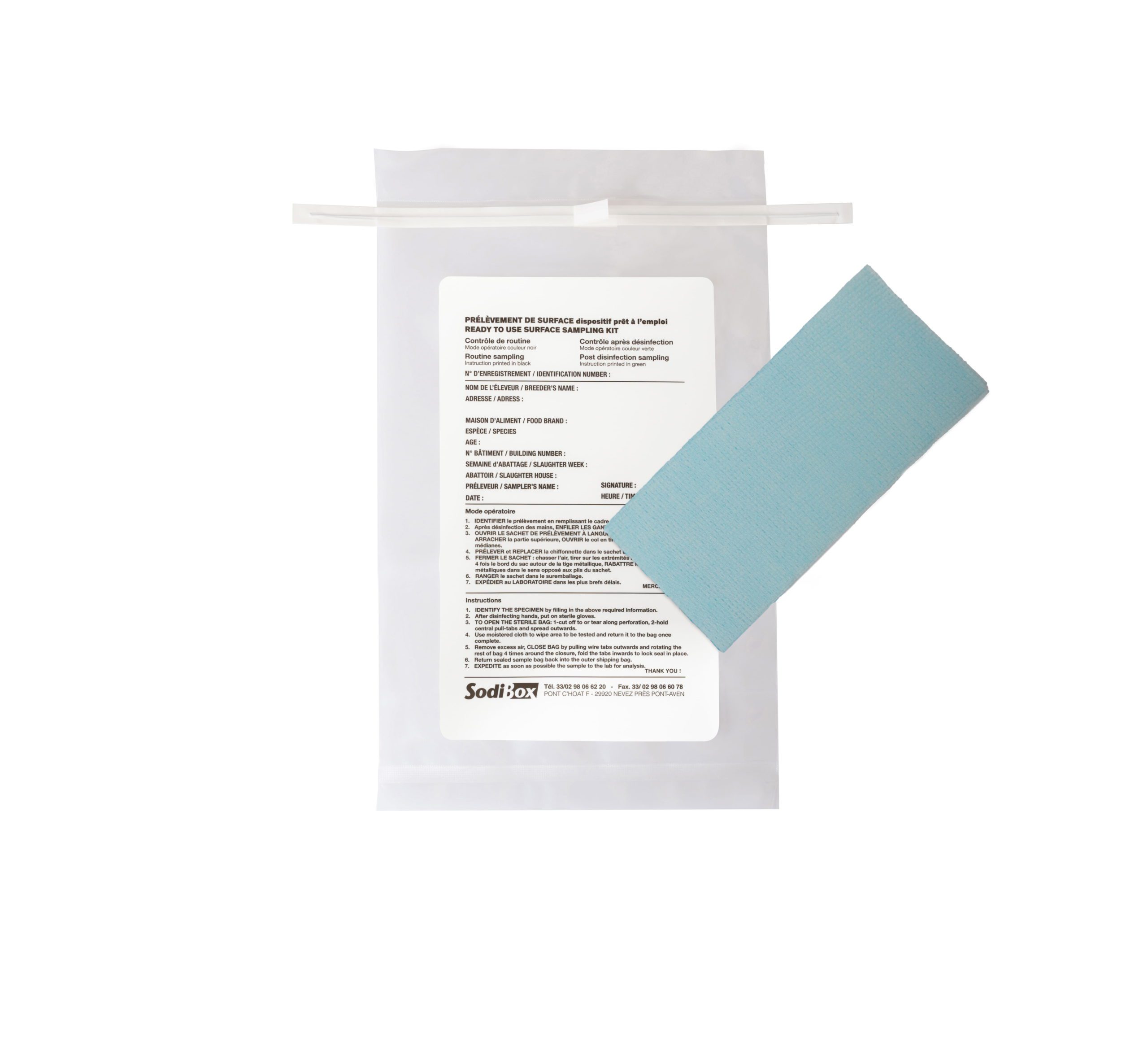 Fabricant kit recherche salmonelle et influenza aviaire par chiffonnette