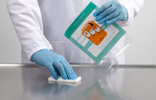 Sampling polyurethane sponge for salmonella and listeria control