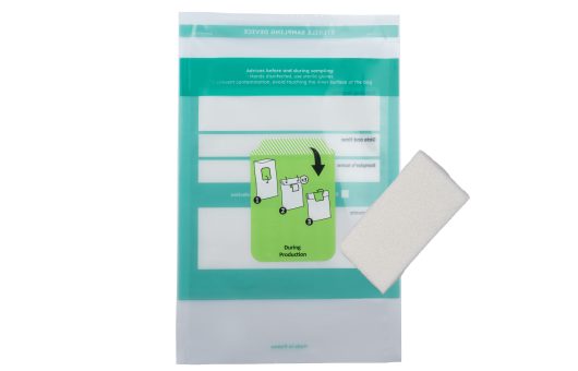 Sampling polyurethane sponge for salmonella and listeria control